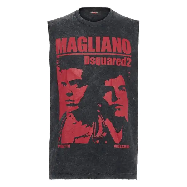 Dsquared2 X Magliano Graphic Printed Tank Top - Black