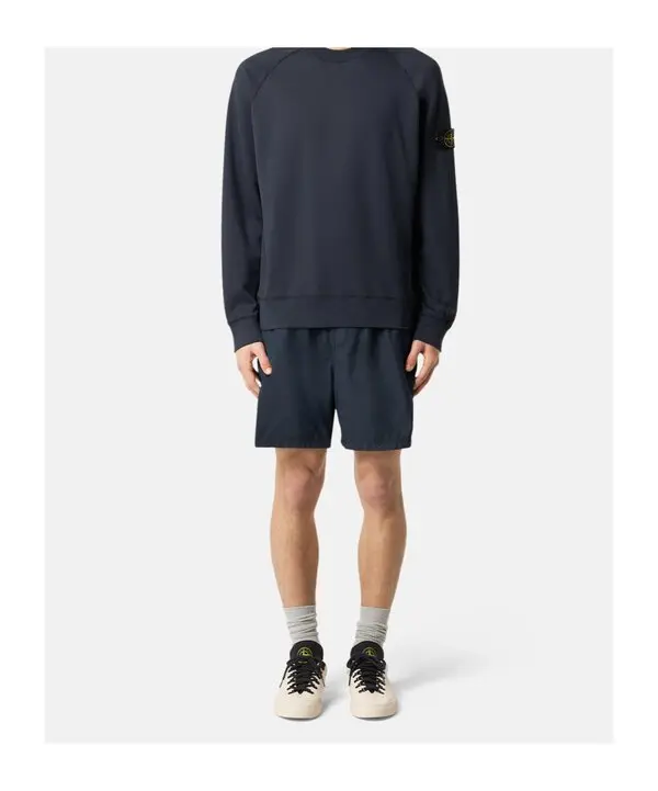 Stone Island Logo Patch Swim Trunks - Navy Blue