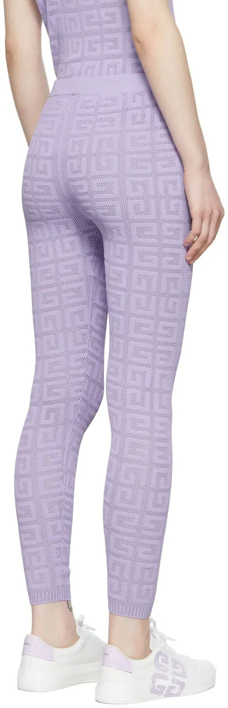 Givenchy 4g Jacquard Leggings - Lavender