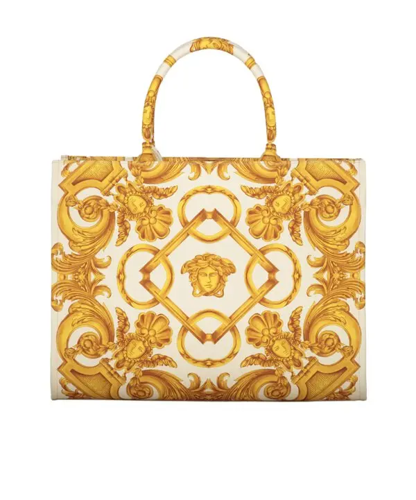 Versace Medusa Barocco Top Handle Bag - Ivory