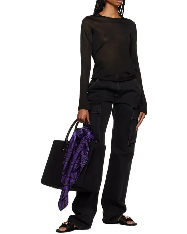 Versace Medusa Head Detailed Tote Bag - Black