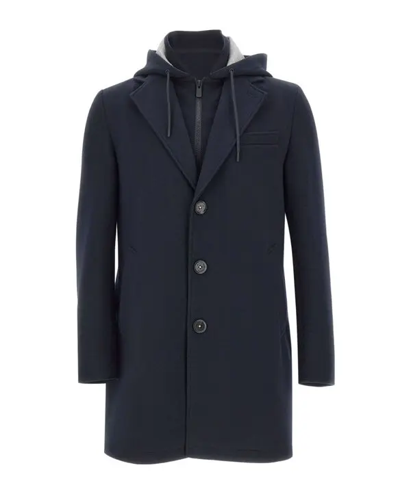 MANUEL RITZ Sempre" Hooded Coat - Black