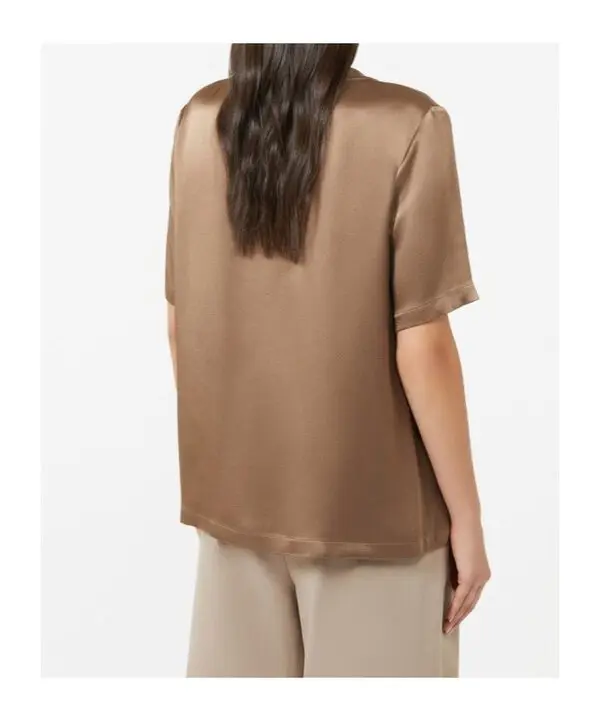 Max Mara Rebby Crewneck Satin Top