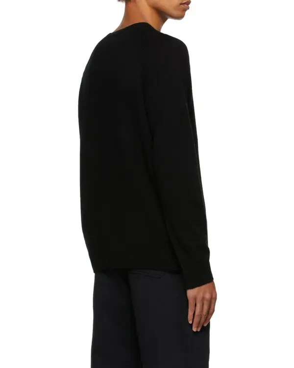 Sunspel Crew Neck Pullover - Black
