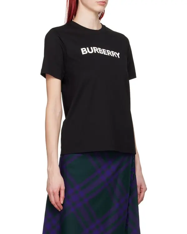 Burberry Logo Print Crewneck T-shirt - Black