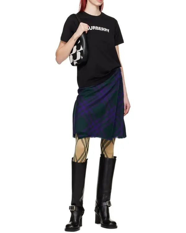 Burberry Logo Print Crewneck T-shirt - Black