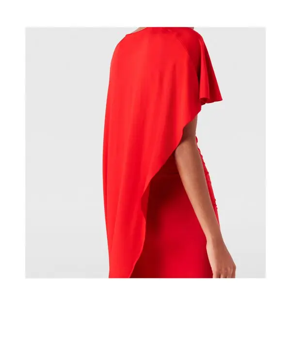Stella McCartney Asymmetric Cape Maxi Dress
