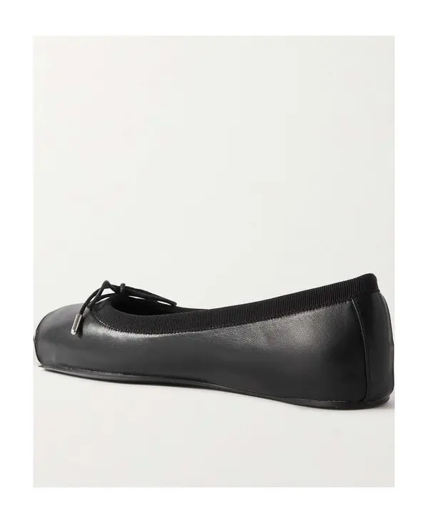 Alexander McQueen Leather Ballerina Flats With Bow Detail