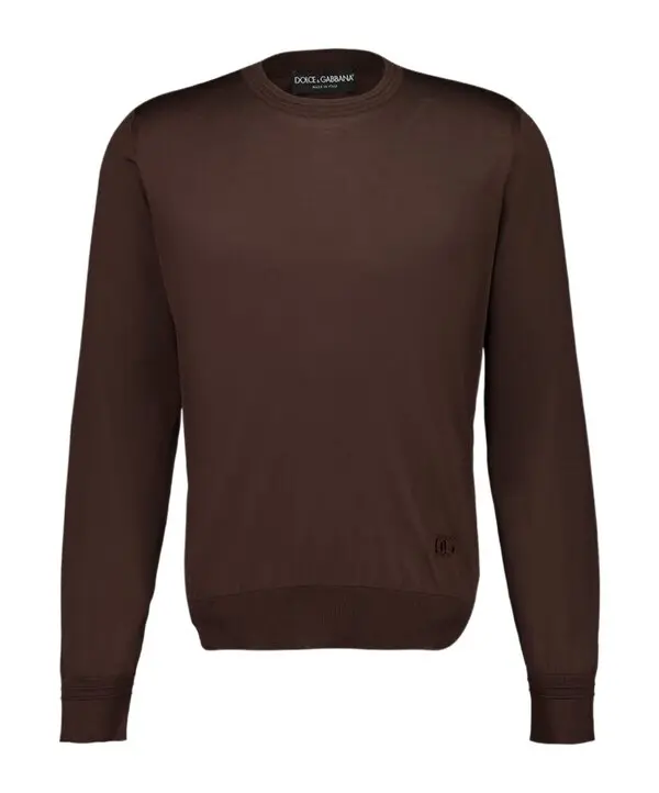 Dolce & Gabbana Long Sleeve Crewneck Jumper - Brown