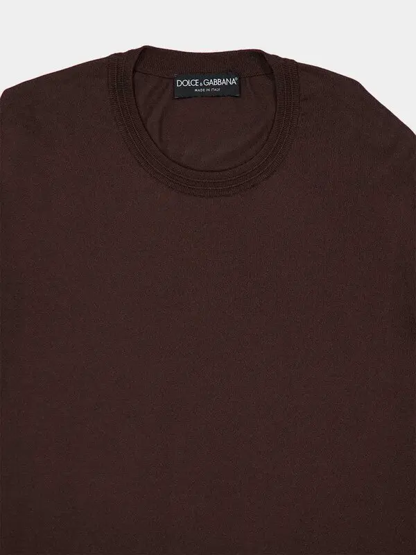 Dolce & Gabbana Long Sleeve Crewneck Jumper - Brown