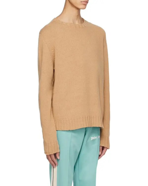 Palm Angels Logo Intarsia Knitted Jumper - Nude