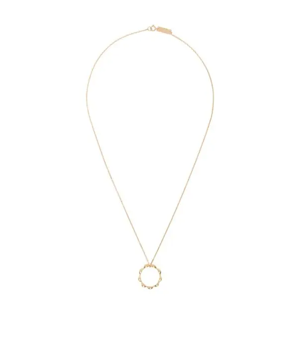 MAISON MARGIELA Sterling Silver Oval Ring Necklace - Yellow