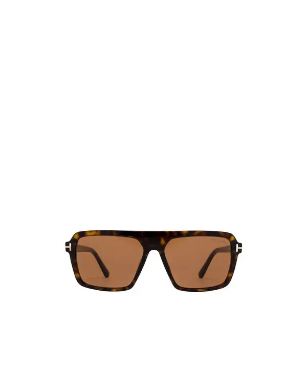 TOM FORD Rectangular Frame Sunglasses - Brown