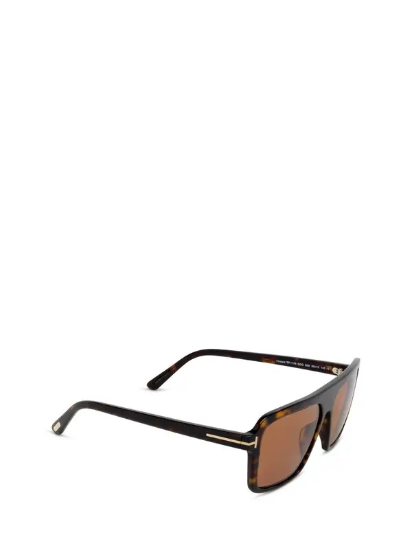 TOM FORD Rectangular Frame Sunglasses - Brown