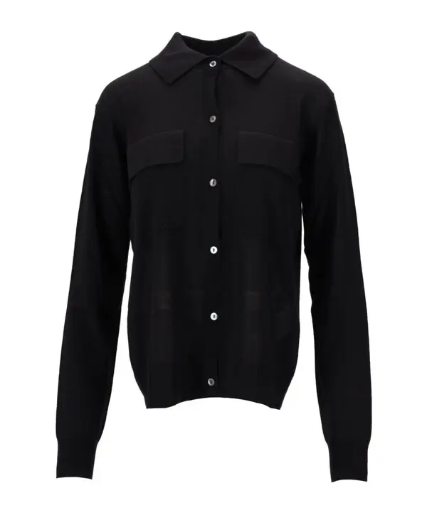 P.a.r.o.s.h Buttoned Collared Cardigan - Black