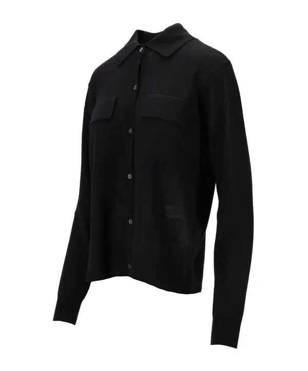 P.a.r.o.s.h Buttoned Collared Cardigan - Black