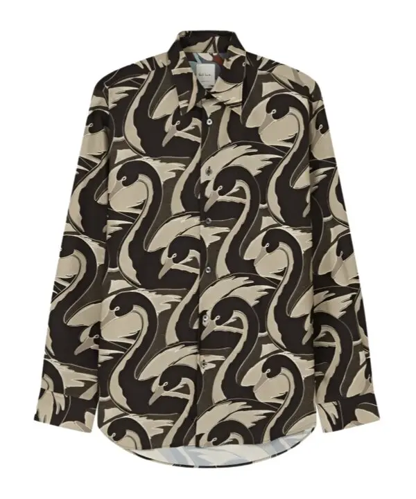 Paul Smith Swan Print Tailored Shirt - Black