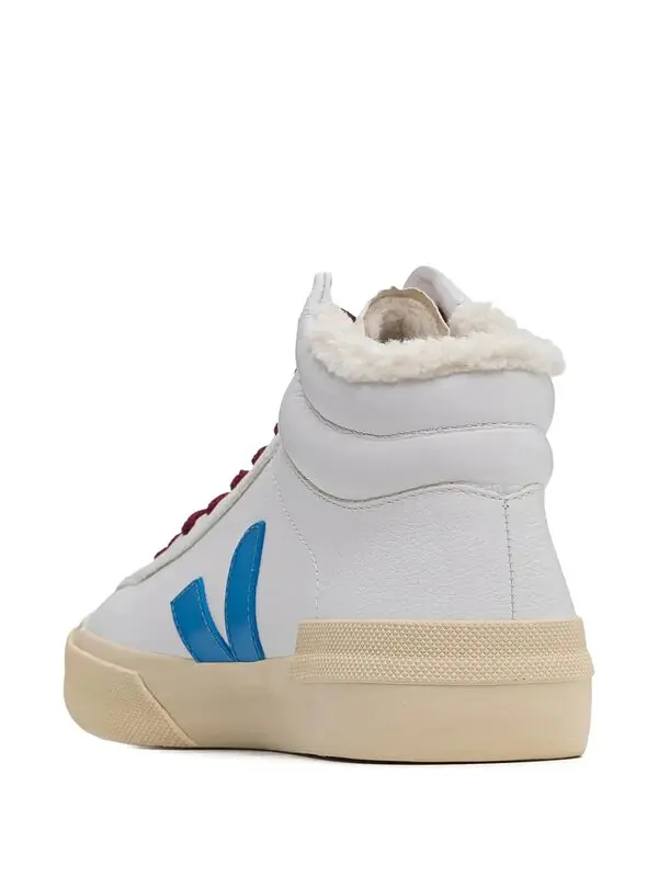 VEJA Leather High Top Sneakers With Logo Detailing