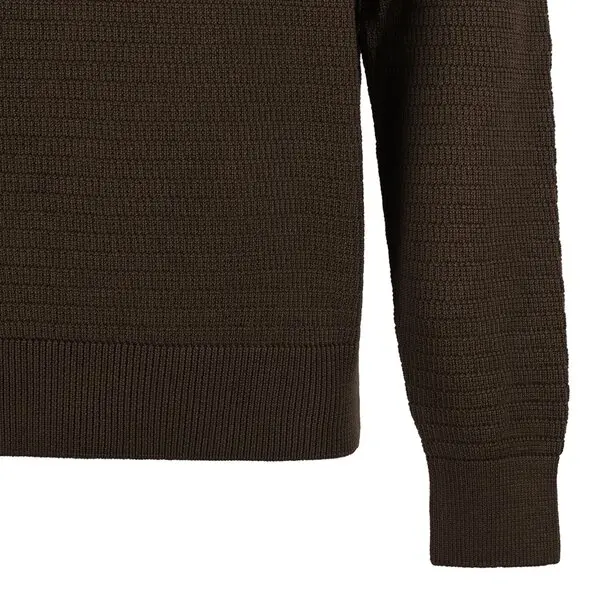 Hugo Boss Textured Crew Neck Long Sleeve Sweater