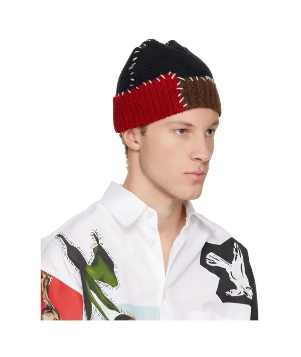 Marni Wool Blend Knitted Hat - White