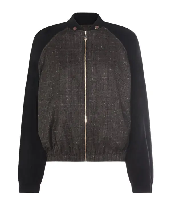 Fabiana Filippi Plaid Zip Jacket - Black