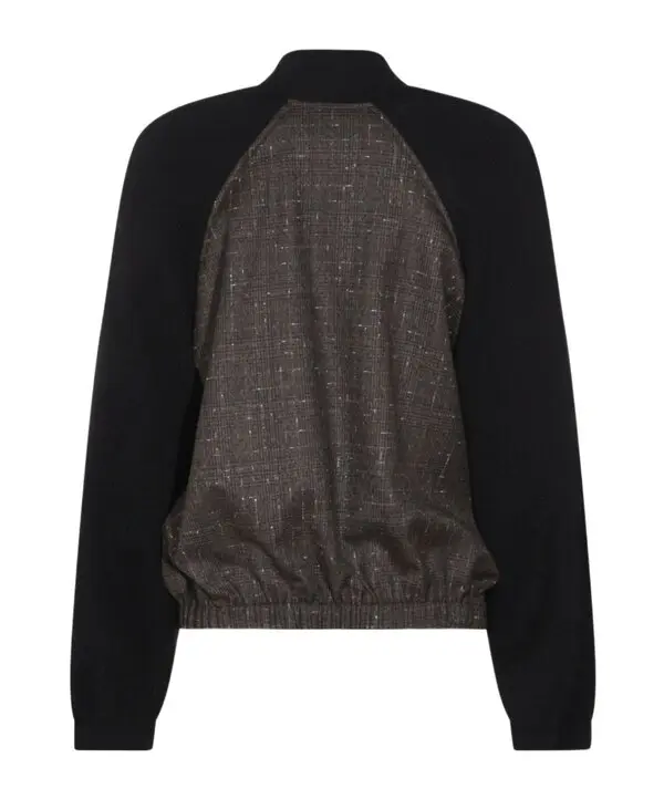Fabiana Filippi Plaid Zip Jacket - Black