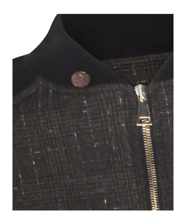 Fabiana Filippi Plaid Zip Jacket - Black