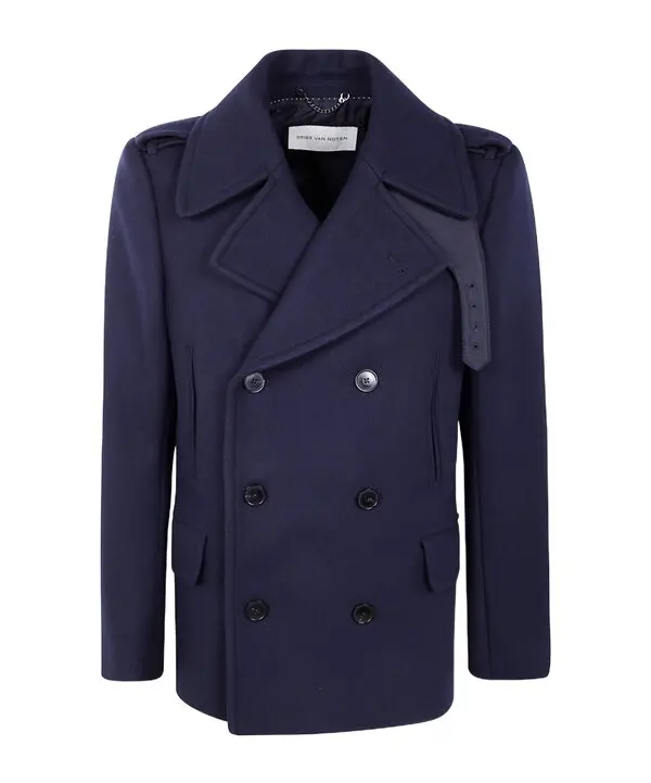 Dries Van Noten Double-breasted Long-sleeved Coat - Black