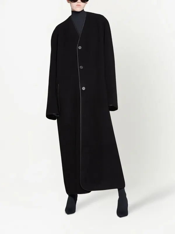 Balenciaga V-neck Single-breasted Coat