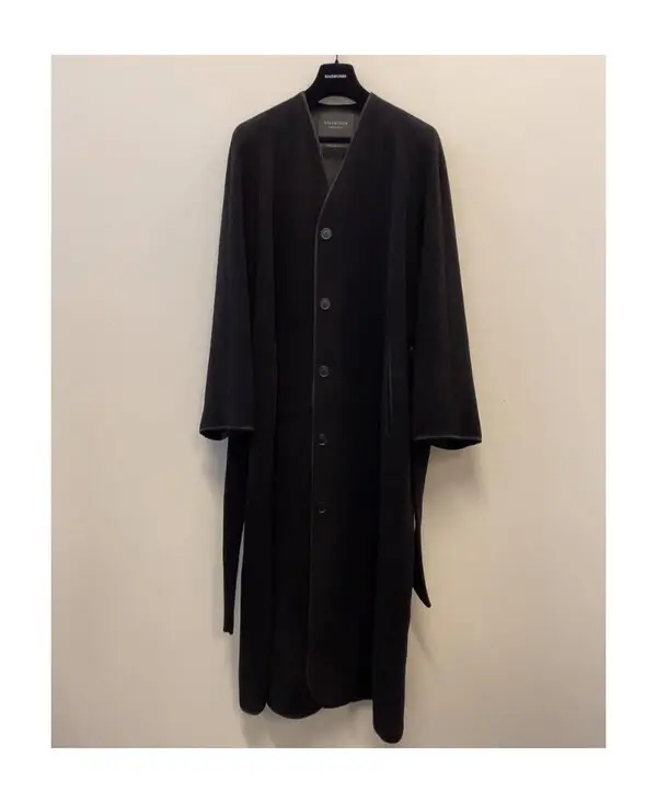 Balenciaga V-neck Single-breasted Coat