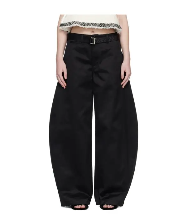 Sacai Belted Wide-leg Trousers
