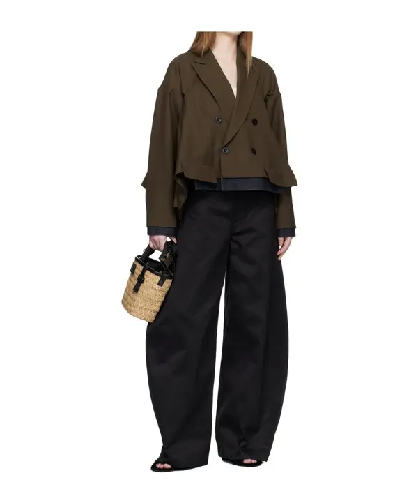 Sacai Belted Wide-leg Trousers