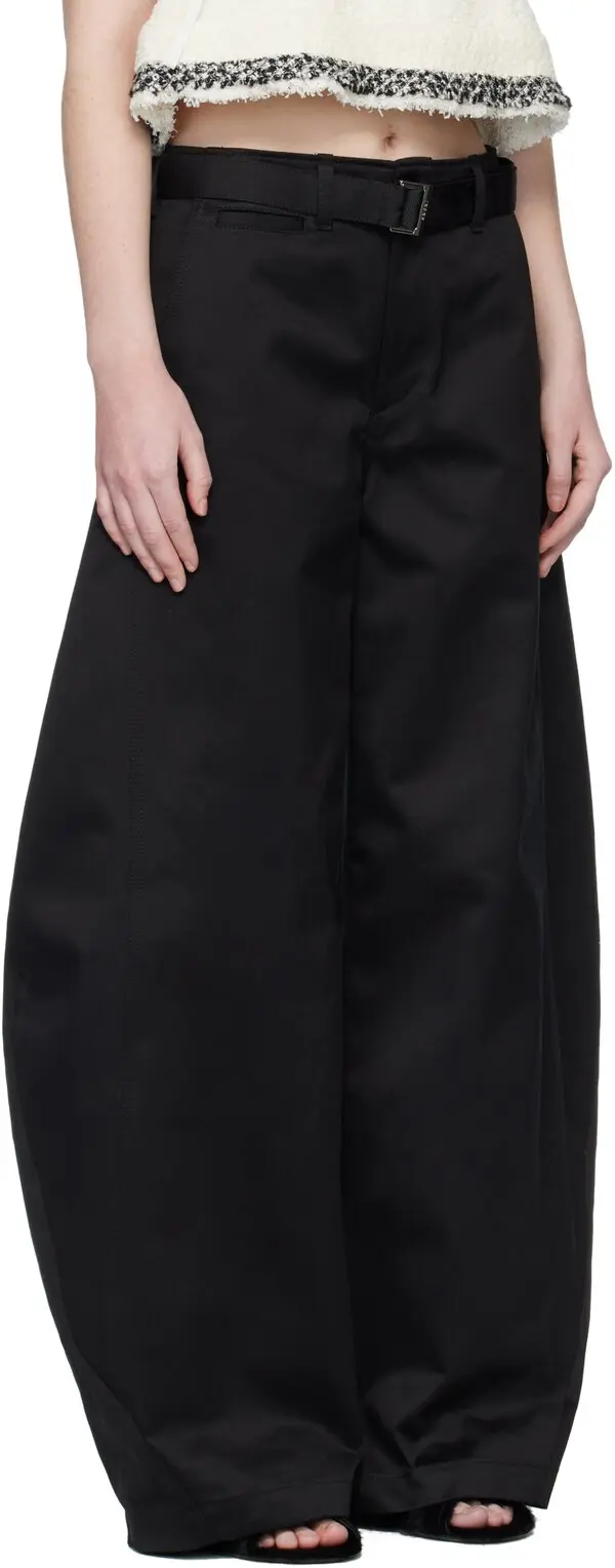 Sacai Belted Wide-leg Trousers