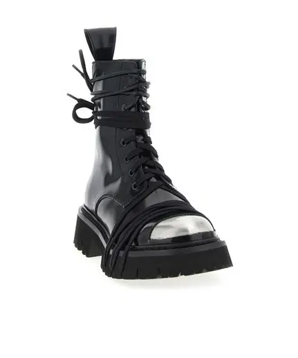Moschino Engraved Combat Boots