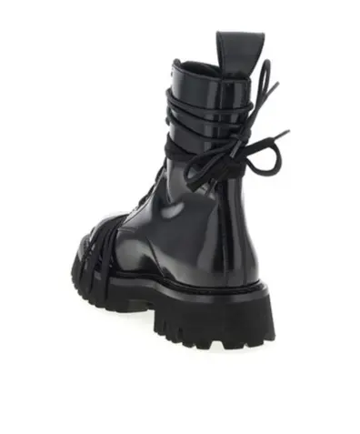 Moschino Engraved Combat Boots