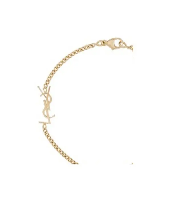 Saint Laurent Cassandre Heart Charm Bracelet