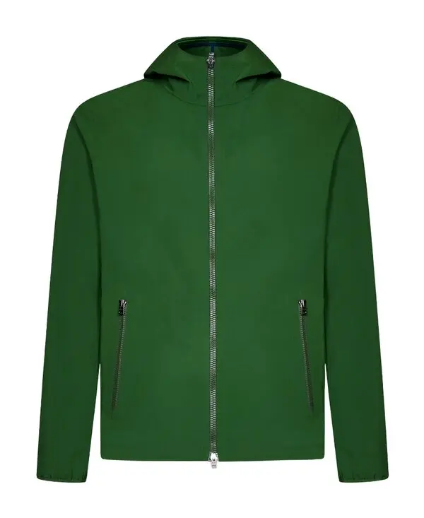 Herno Hooded Jersey Zip-up Jacket - Green