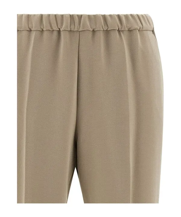 Alberto Biani Elasticated Pleat Trousers - Beige