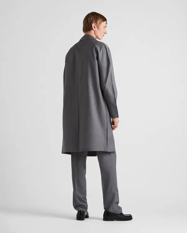 Prada Tailored Trousers With Logo Patch