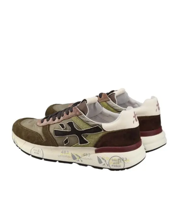 Premiata Lace-up Sneakers With Round Toe And Flat Sole - Multicolor