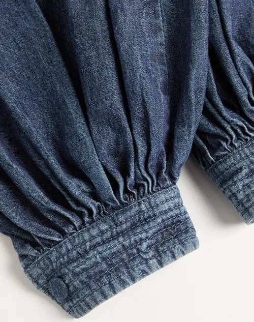 Valentino Garavani Chambray Pleated Jeans