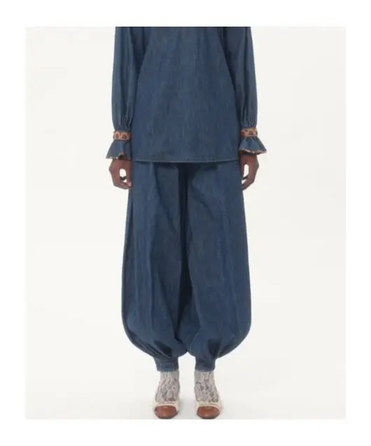 Valentino Garavani Chambray Pleated Jeans