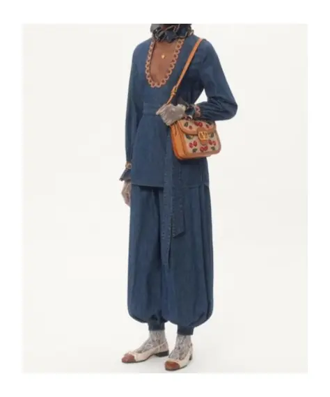 Valentino Garavani Chambray Pleated Jeans