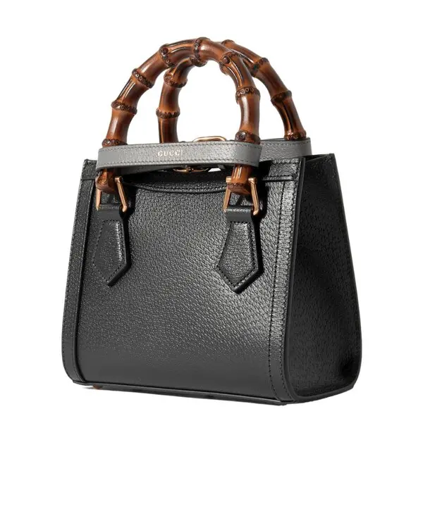 Gucci Mini Diana Top Handle Bag With Bamboo Handles - Black