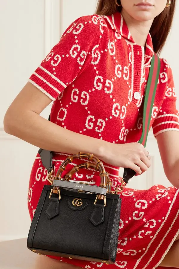 Gucci Mini Diana Top Handle Bag With Bamboo Handles