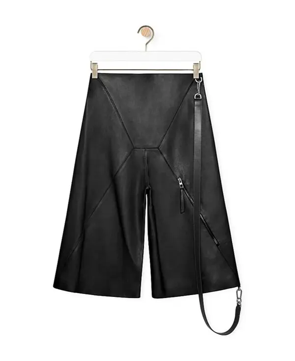 Loewe Nappa Leather Asymmetrical Seam Trousers