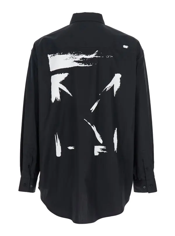 Off-White Brush Arrow Printed Oversized Shirt