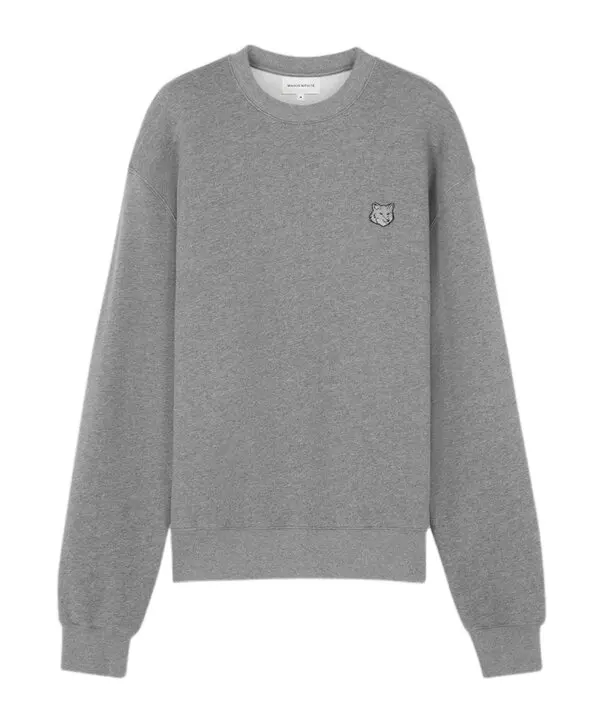 Maison Kitsuné Fox Head Patch Crewneck Sweatshirt - Gray