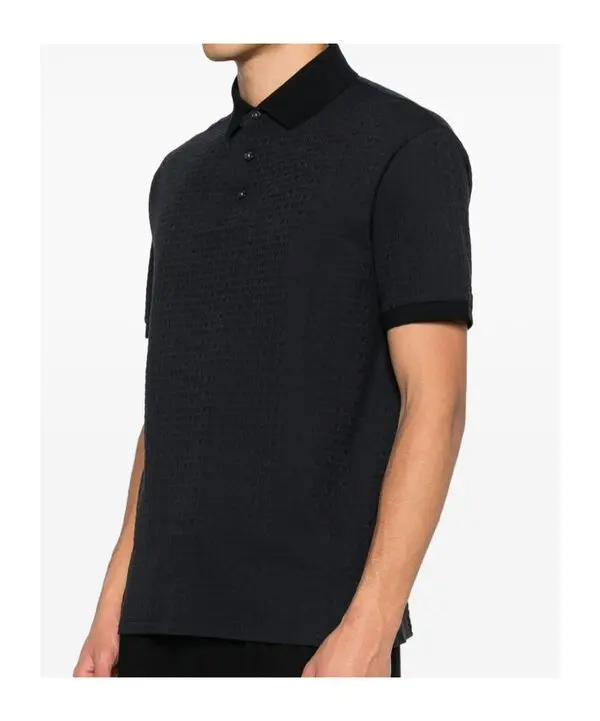 Emporio Armani Textured Polo Shirt