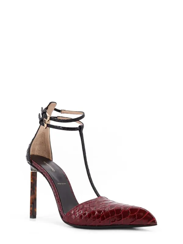 TOM FORD T-strap Pointed Toe Pumps - Multicolor